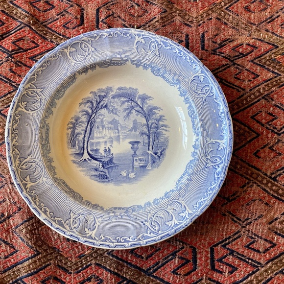Podmore Walker | Dining | Pw Co English Pearl Stone Ware Venus Blue ...